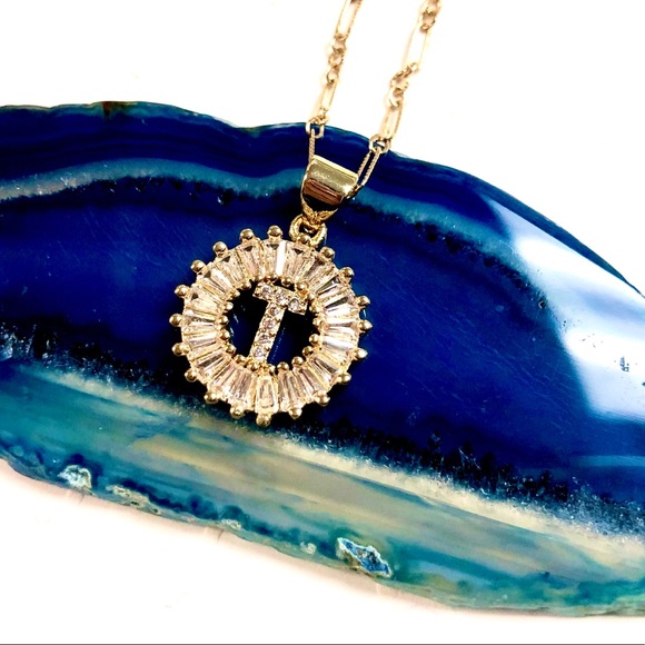 jasmines jewels | Jewelry | Initial T Necklace Letter T Personalized T ...